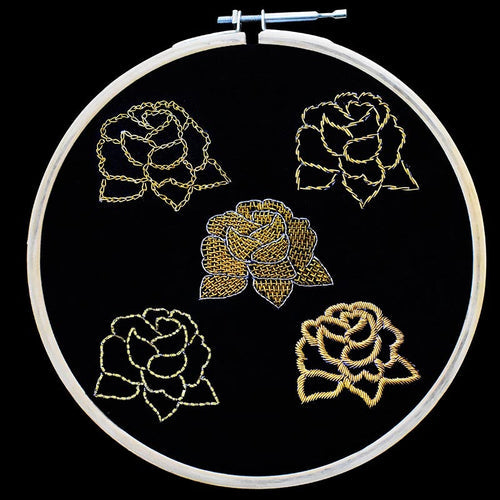 Goldwork Tutorial of French Wire Embroidery Techniques ...