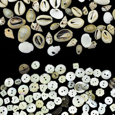 MOP Buttons and Sea Shells, Perfect Material for Craft and Decoration ...