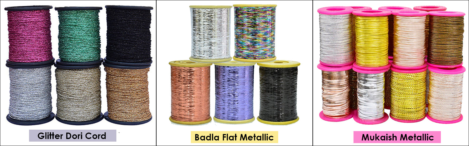 Metallic Threads | Metallic Cords, Zari Threads | Sale On | Embroidery ...