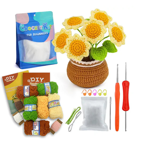 Buy Crochet DIY Kit Online, Cute Dinosaur Design for Beginners - All ...