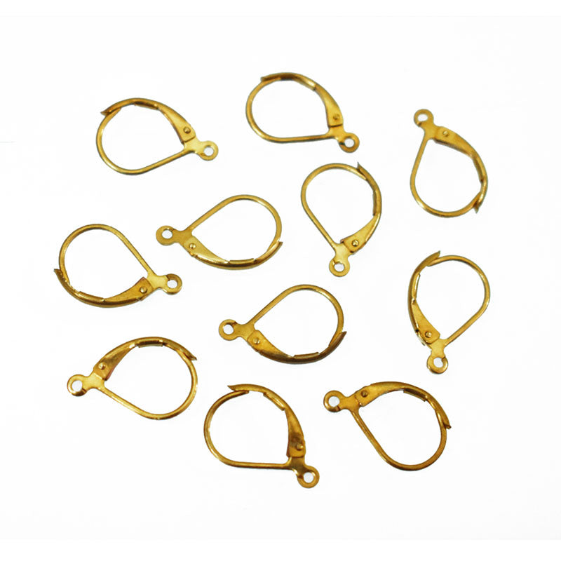 Buy Dull Gold Color Plain Earring Leverback Clasp online ...