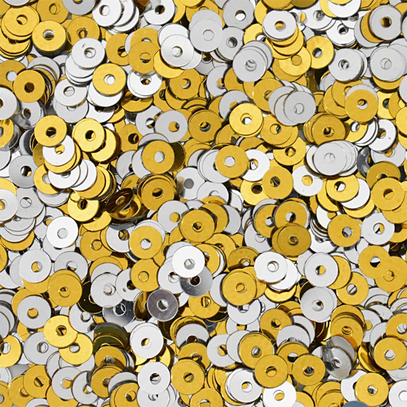 Shop 4mm Double Sided Gold ad Silver color sequins – embroiderymaterial.com