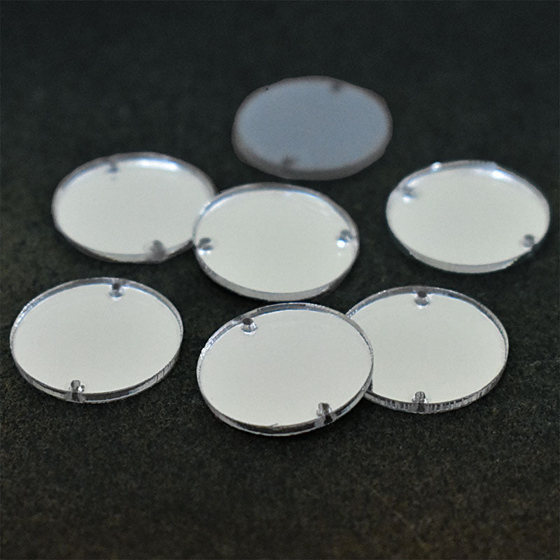 Buy Silver Color Round Shapes Sew on Acrylic Mirror ...