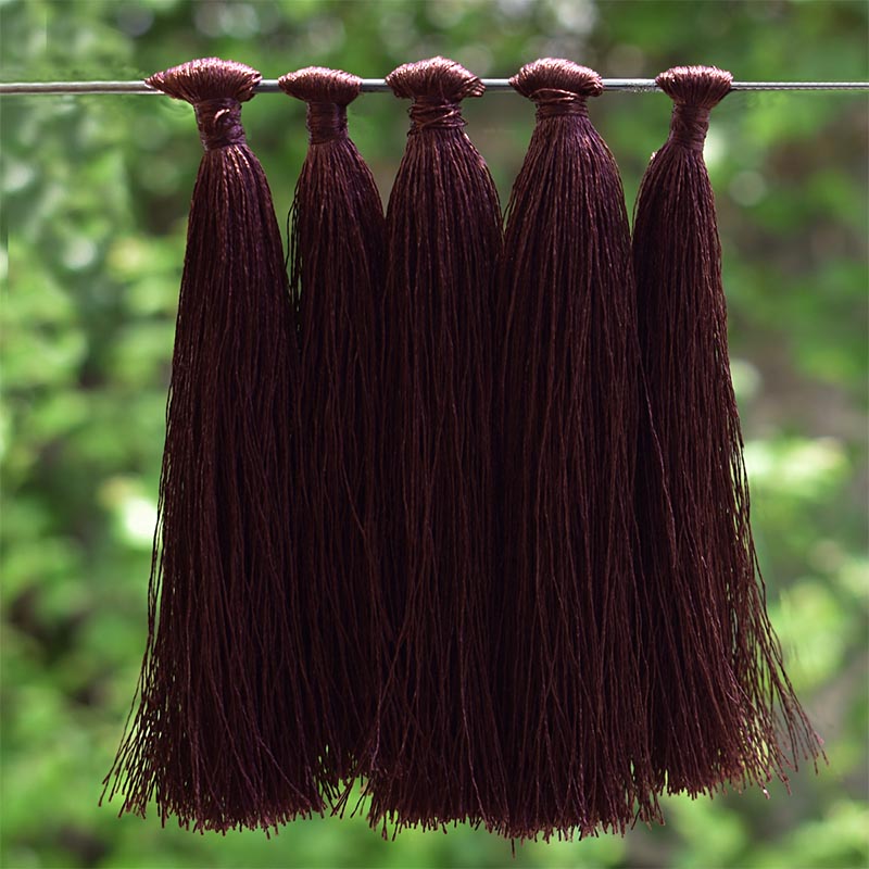 Buy Dark Plum Brown color Polyester tassels online – embroiderymaterial.com