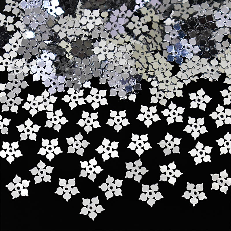 Shop now Silver Color Flower Sequins for embroidery and crafting at ...