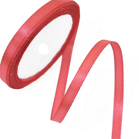 Buy Reddish Pink color satin ribbon online at wholesale price ...