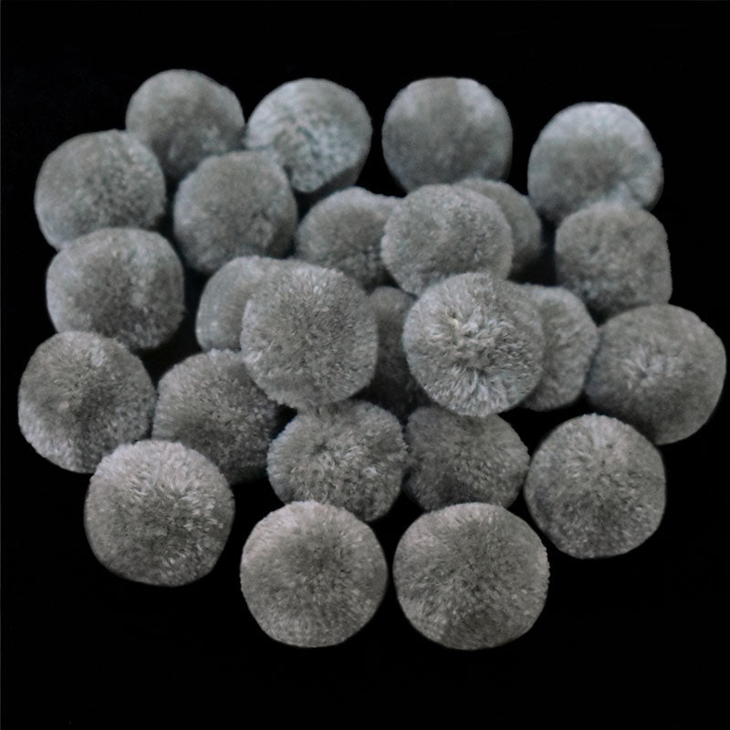 Buy best quality pom pom balls online in Grey color ...