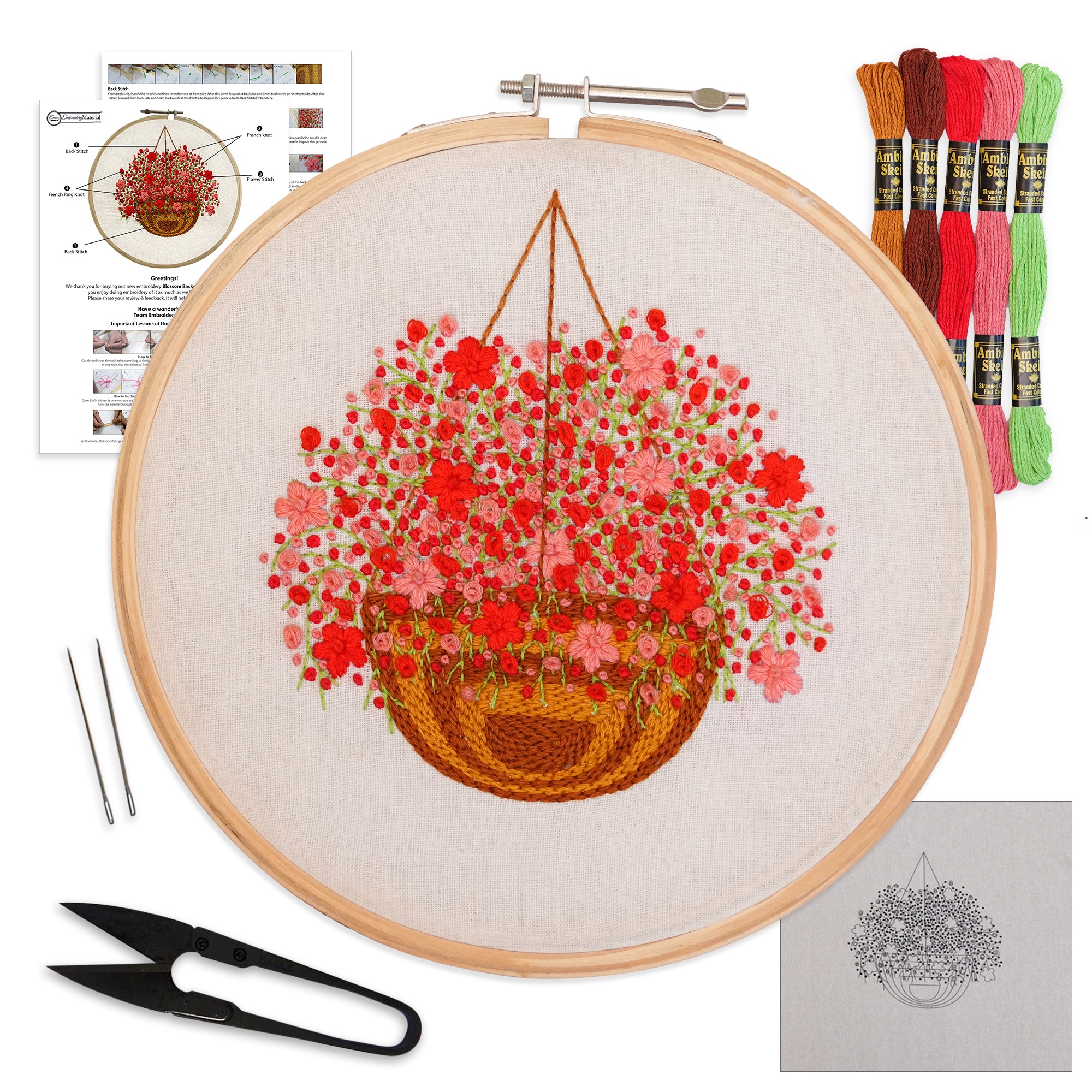Buy Blossom Basket Design Embroidery Kits at Wholesale Price ...