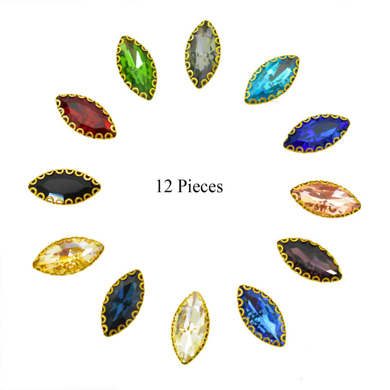 Buy Mixed Color Sew on Crystal Stone with Flower Catcher ...
