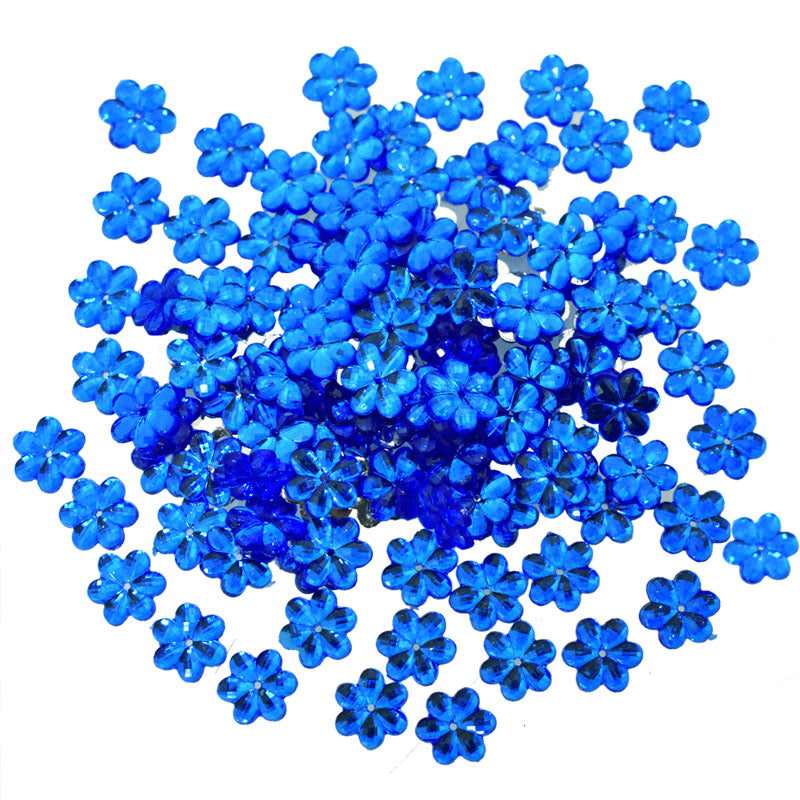 Buy Flower Shape Flat Back Rhinestones online in Blue Color ...