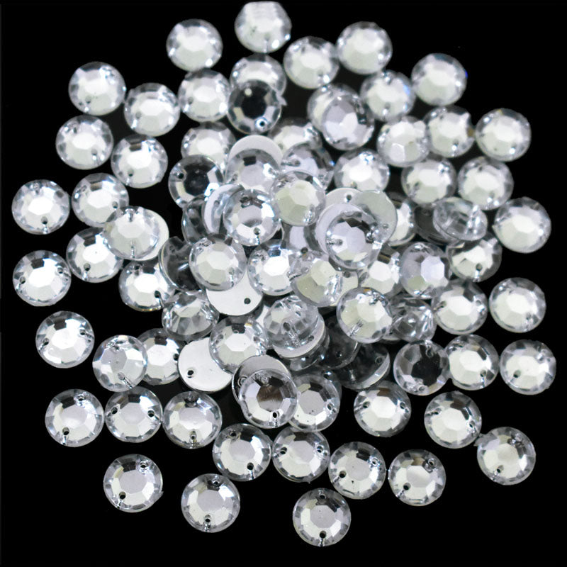 Buy Round Shape Flat Back Rhinestones online in Clear Color ...