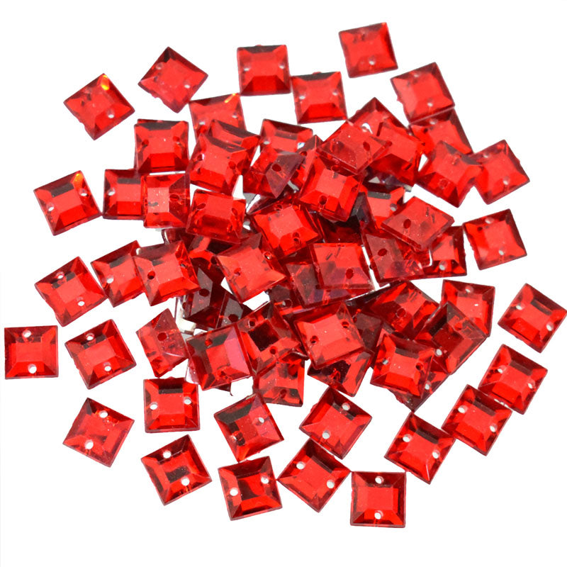 Buy Square Shape Flat Back Rhinestones online in Red Color ...