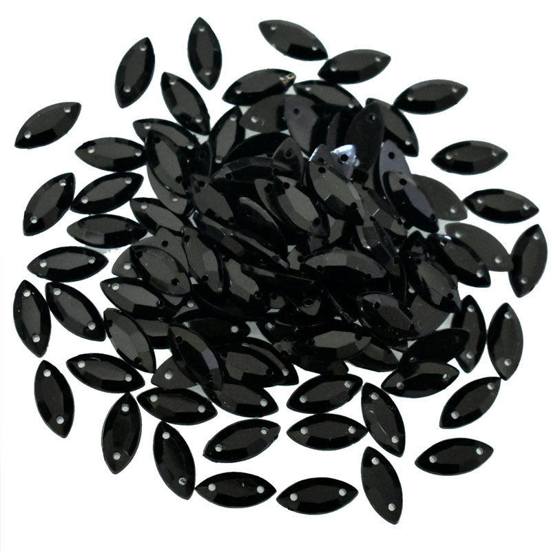Buy Marquise Shape Flat Back Rhinestones online in Black Color ...