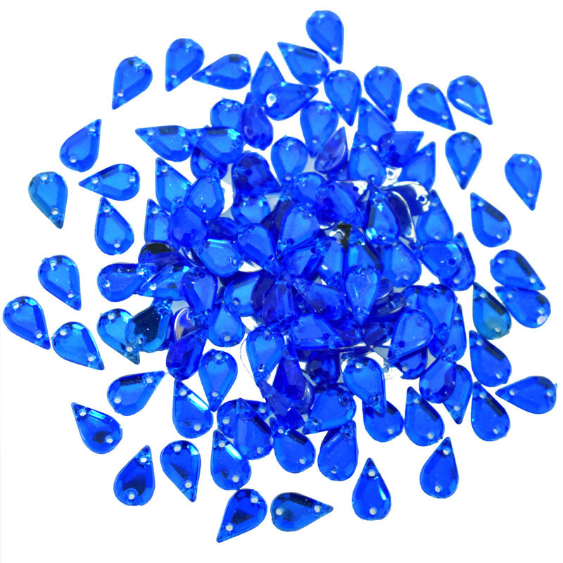 Buy Teardrop Shape Flat Back Rhinestones online in Blue Color ...