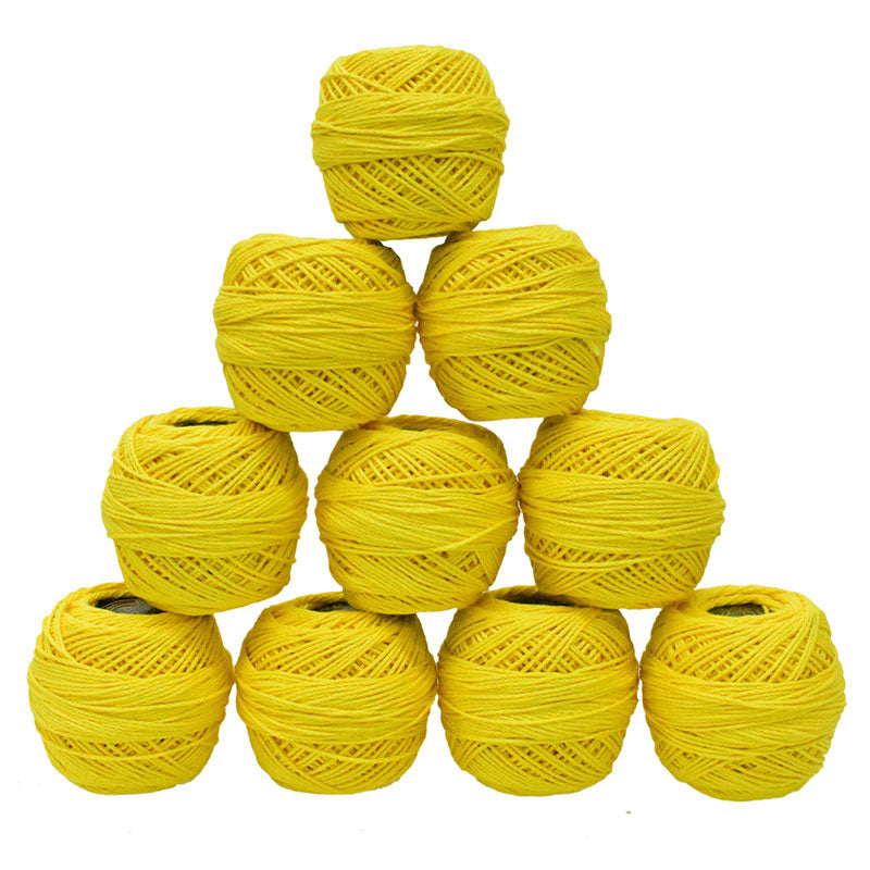 Buy Yellow Color Size 12 Crochet Cotton Threads Online at Wholesale ...
