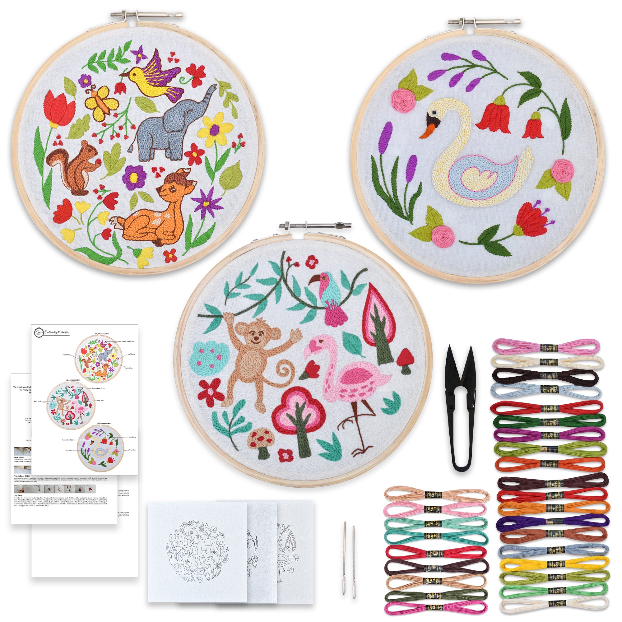 Animal Themed DIY Embroidery Kit for Beginners – embroiderymaterial.com