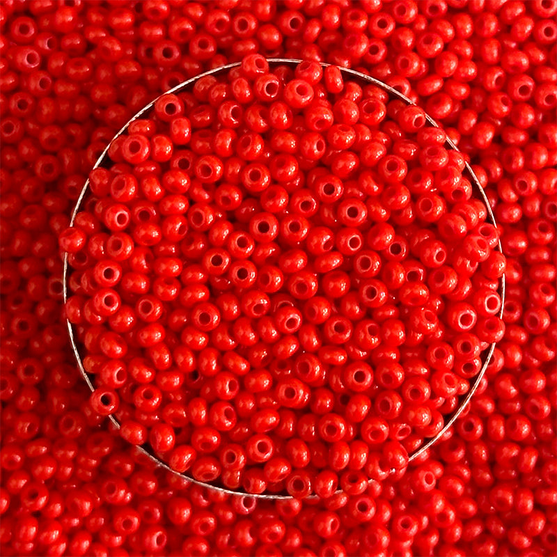 Buy 11/0 Tomato Red color seed beads online at cheap prices ...