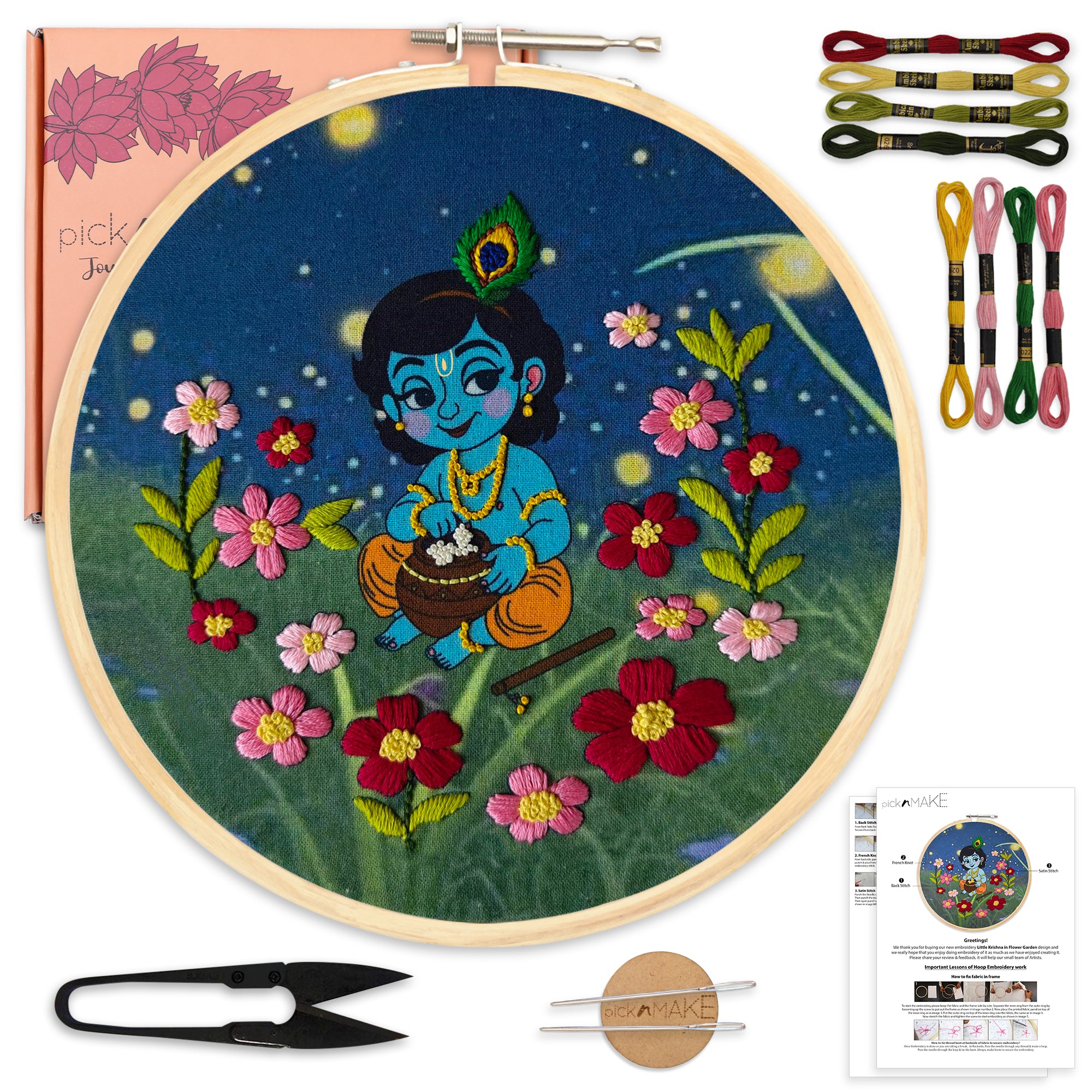 Shop Online | Art & Craft Embroidery Kit |Little Krishna Design ...
