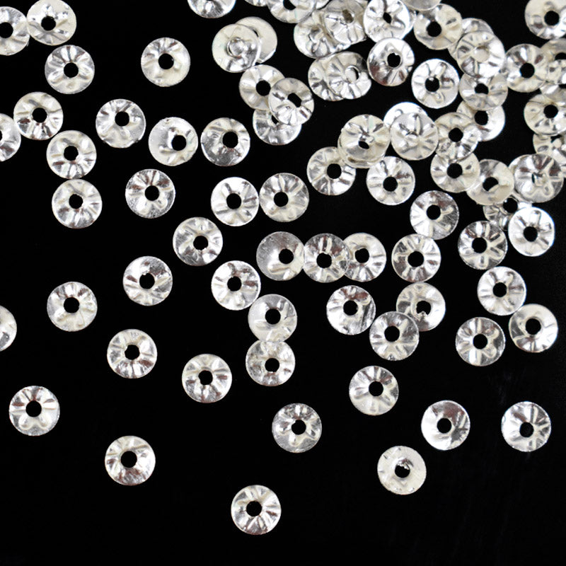 Buy centre-hole silver sequins in bulk for making jewellery online at ...