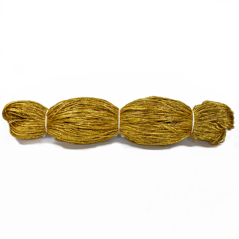 Buy 2mm Gold Badla Metallic Braided Cord online at wholesale prices ...