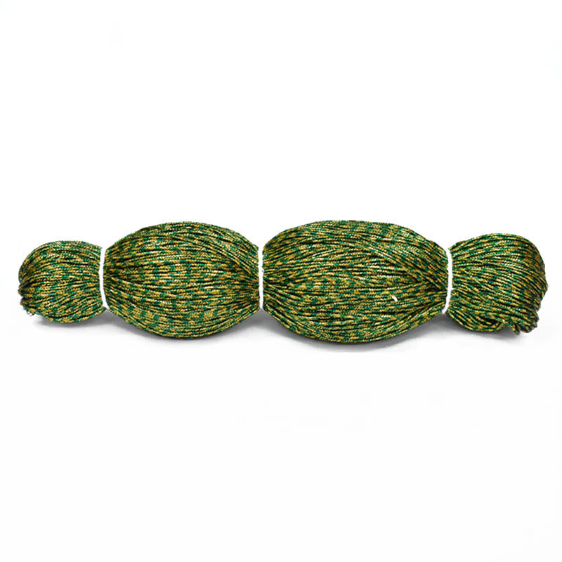 Buy 2mm Dark green and Gold Badla Metallic Braided Cord online at ...