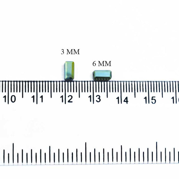 Buy Rectangle Faceted Crystal Beads in Blue and Green Color at cheap ...