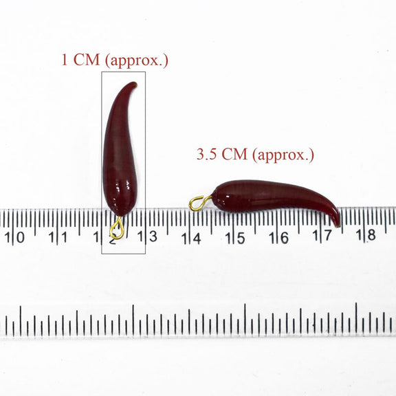 Buy Maroon Color Chilli Glass Pendant online at wholesale prices ...
