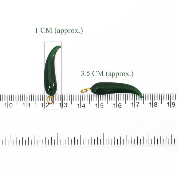 Buy Dark Green Color Chilli Glass Pendant online at wholesale prices ...