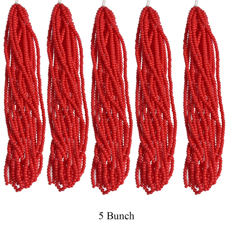 Buy 11/0 color Seed bead strings in Tomato Red Color ...
