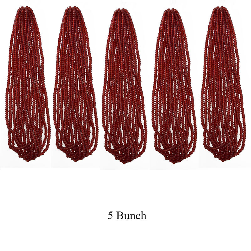 Buy 11/0 color Seed bead strings in Maroon Color – embroiderymaterial.com