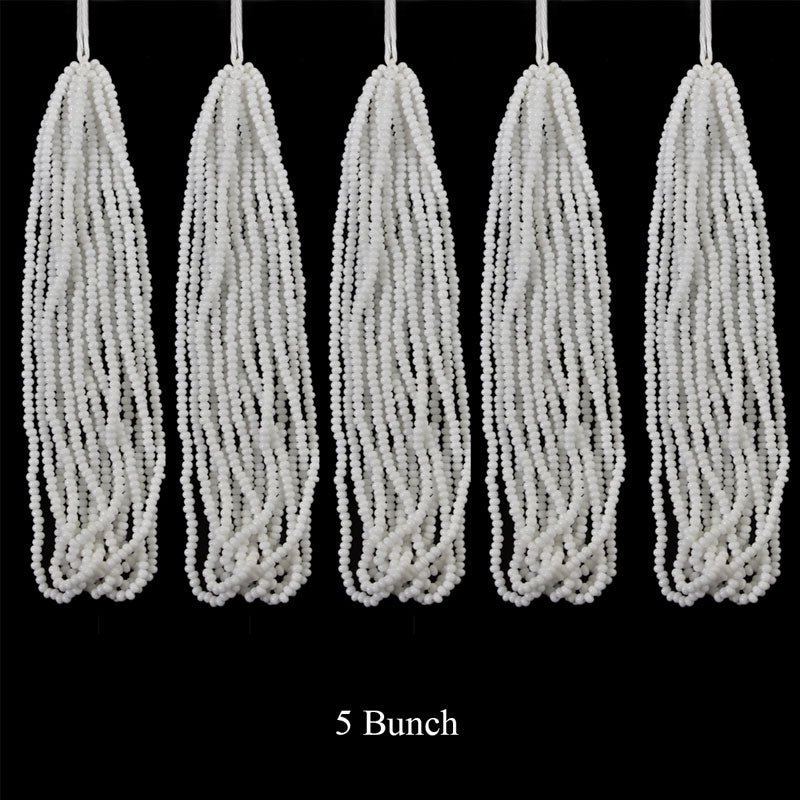 Buy 11/0 color Seed bead strings in White Color – embroiderymaterial.com