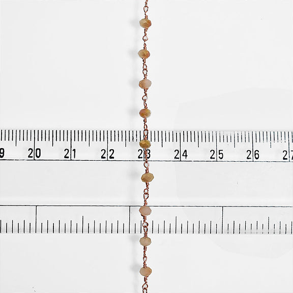 Buy Dark Cream Color Rondelle Bead Chain for making jewelry ...