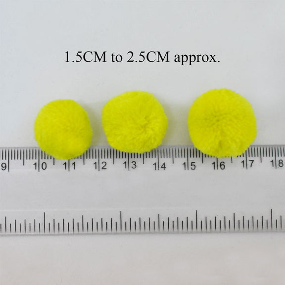 Buy best quality pom pom balls online in Lime Yellow color ...