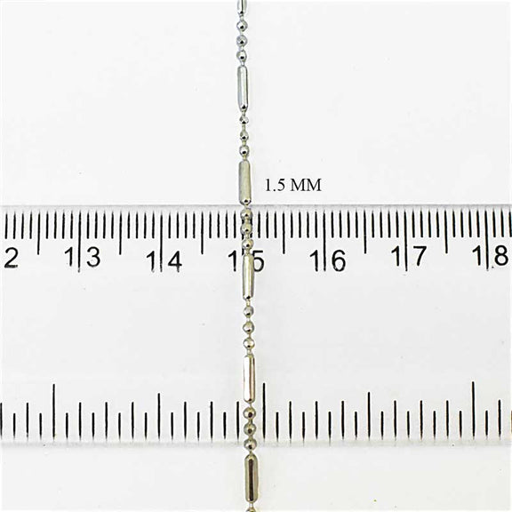 Buy Silver Color Diamond Cut Ball Bar Chain online – embroiderymaterial.com