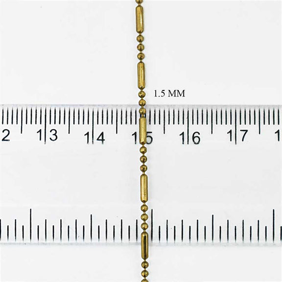Buy Gold Color Diamond Cut Ball Bar Chain online – embroiderymaterial.com