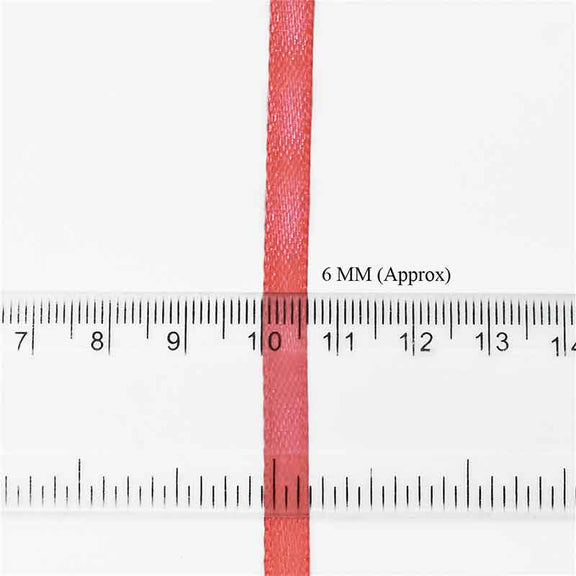 Buy Reddish Pink color satin ribbon online at wholesale price ...