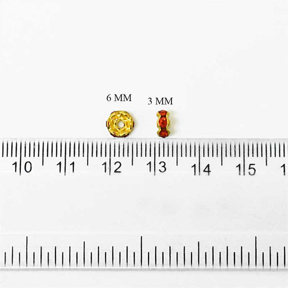 Buy Crystal Rondelle Spacer Beads online in Red Color ...