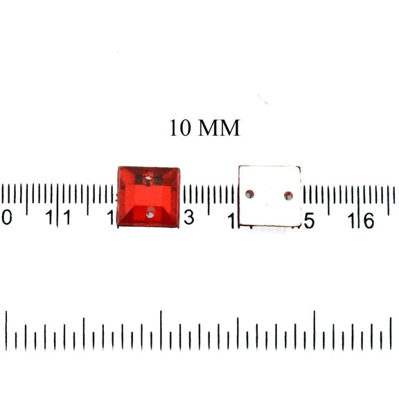 Buy Square Shape Flat Back Rhinestones online in Red Color ...