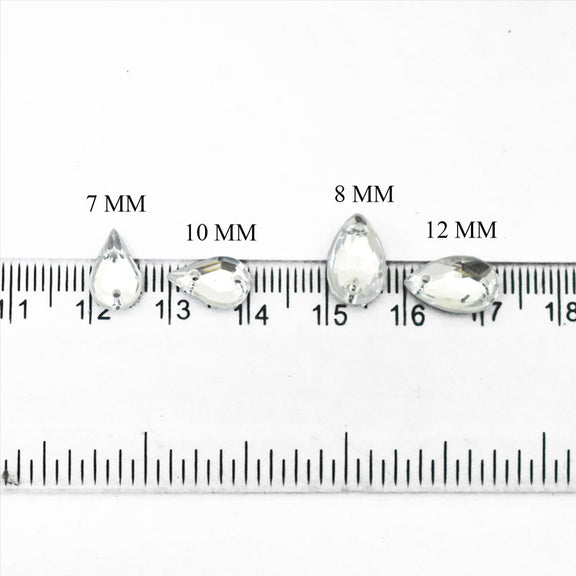 Buy Teardrop Shape Flat Back Rhinestones online in Clear Color ...