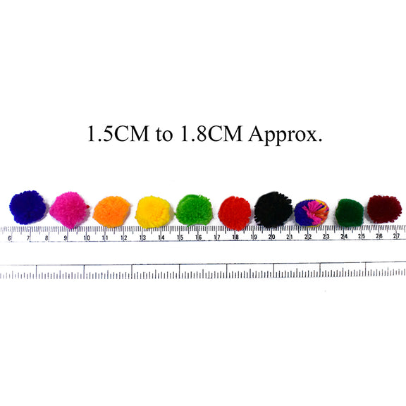 Buy mixed color tiny pom pom balls online at best prices ...