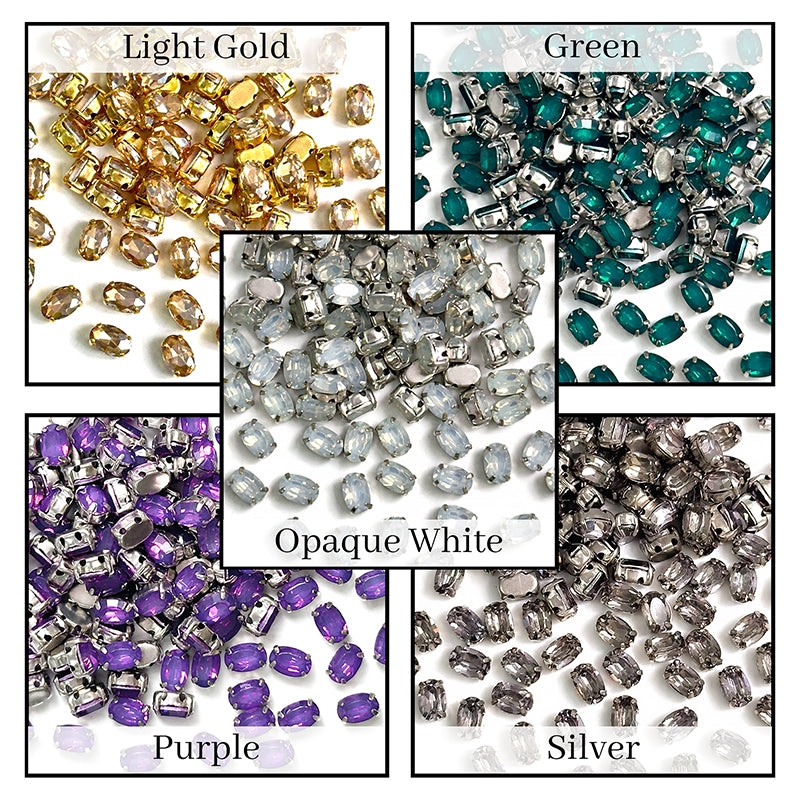 Buy Oval Shape Sew on Crystal Stones Online for Wedding Dress ...