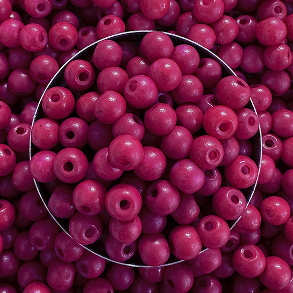 Buy Deep Magenta Color Round Shape Ceramic Beads online at wholesale ...