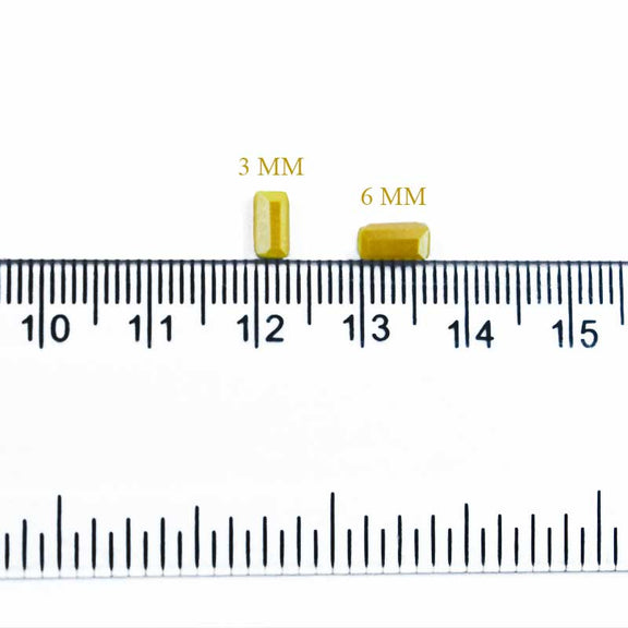 Buy Rectangle Faceted Crystal Beads in Mustard Yellow Color at cheap ...