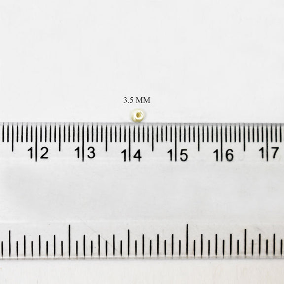 Buy 3.5mm ivory color glass pearl online at best prices ...