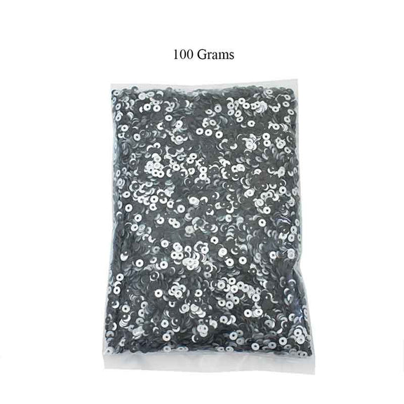 Shop 4mm Double Sided Black and Silver color sequins ...
