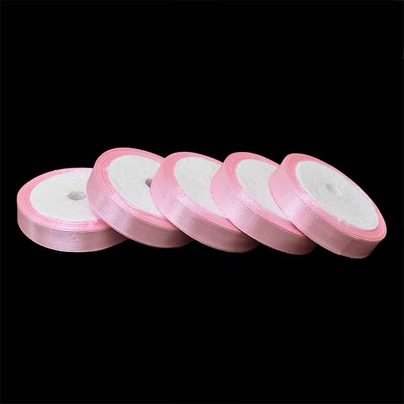 Buy Baby Pink color satin ribbon online at wholesale price ...
