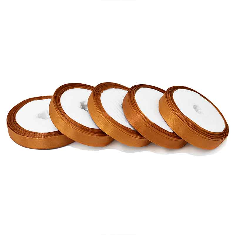 Buy Light Rust color satin ribbon online at wholesale price ...