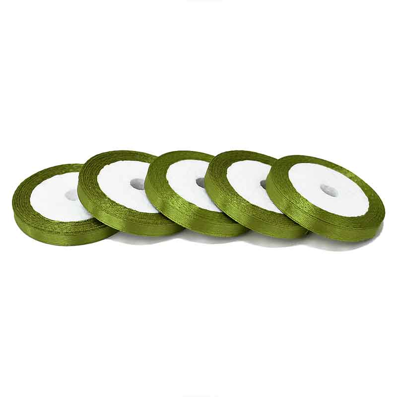 Buy Light Olive Green color satin ribbon online at wholesale price ...