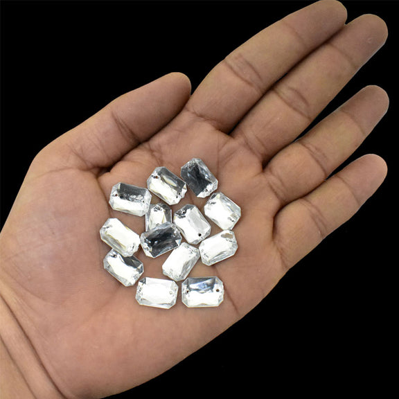 Buy Octagon Shape Flat Back Rhinestones online in Clear Color ...