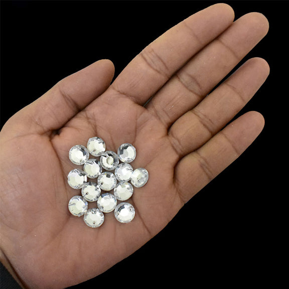 Buy Round Shape Flat Back Rhinestones online in Clear Color ...